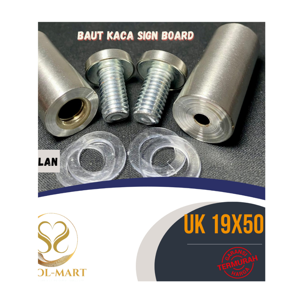 Jual PEN IKLAN 19x50 Stainless / Baut Akrilik Baut Kaca Sign Board 19 x ...