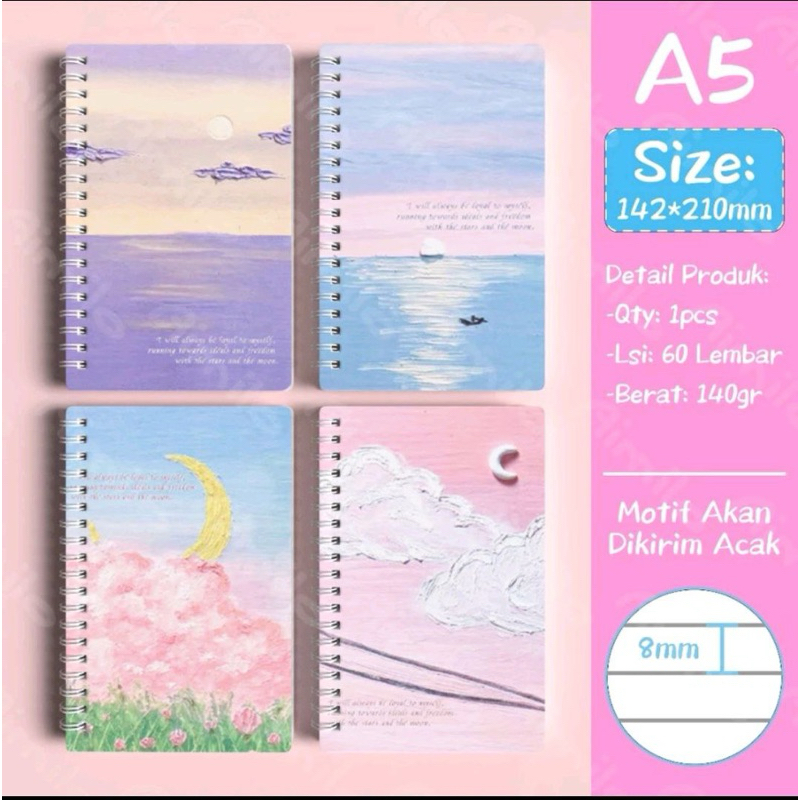 Jual My Stationery New Notebook A5 Buku Sedang Aesthetic Scrapbook Mini ...