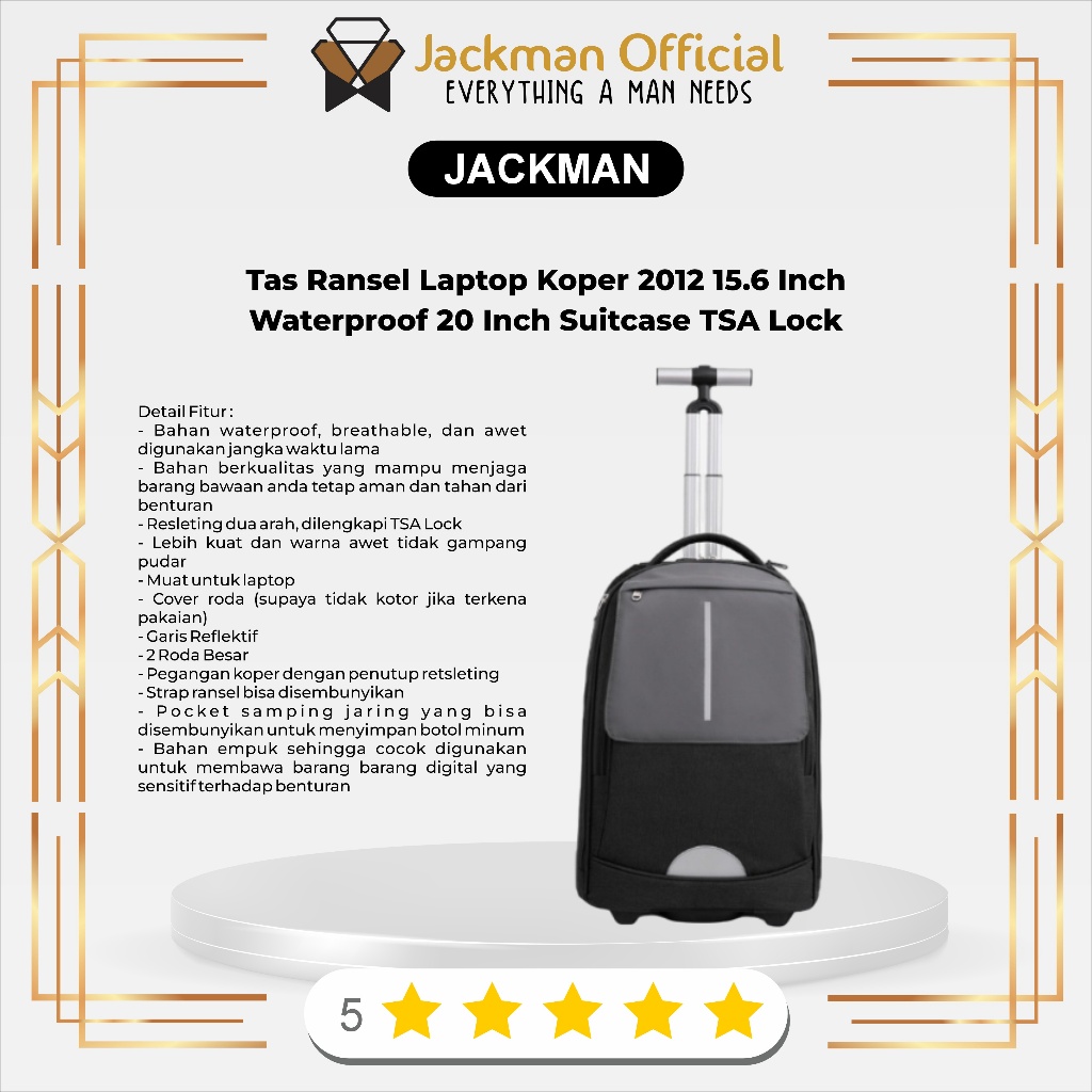 Jual Tas Ransel Laptop Koper 2012 15.6 Inch Waterproof 20 Inch Suitcase ...