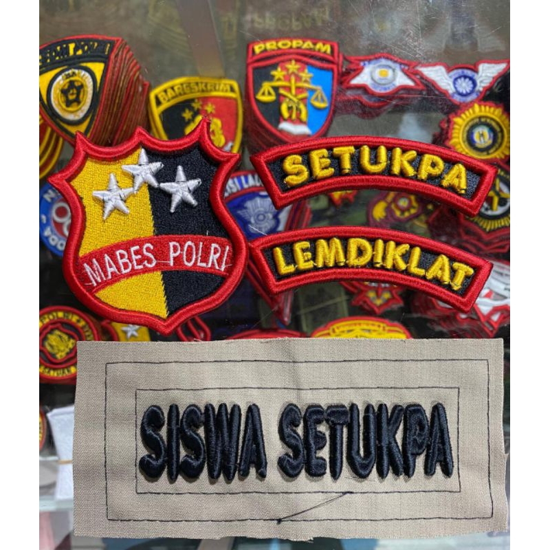 Jual atribut siswa setukpa bordir timbul | logo mabes polri | lokasi ...