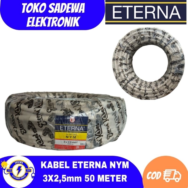 Jual KABEL NYM ETERNA 3x2,5mm isi 3 1 Roll 50 Meter | Shopee Indonesia