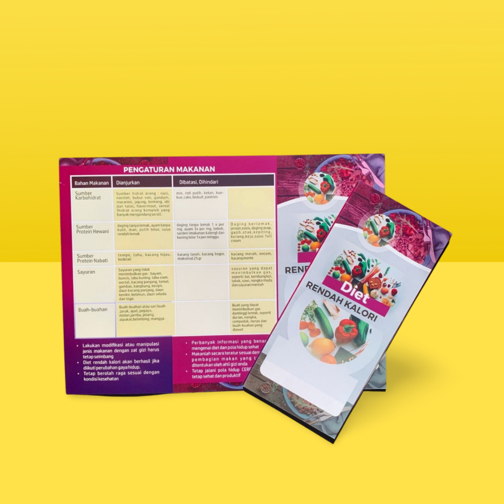 Jual Brosur Kesehatan | Leaflet Diet Rendah Kalori | Media Edukasi ...
