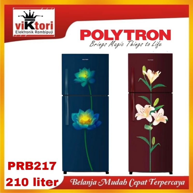 Jual POLYTRON Kulkas 2 Pintu Metallic 210 liter PRB 217 JEMBER AREA ...