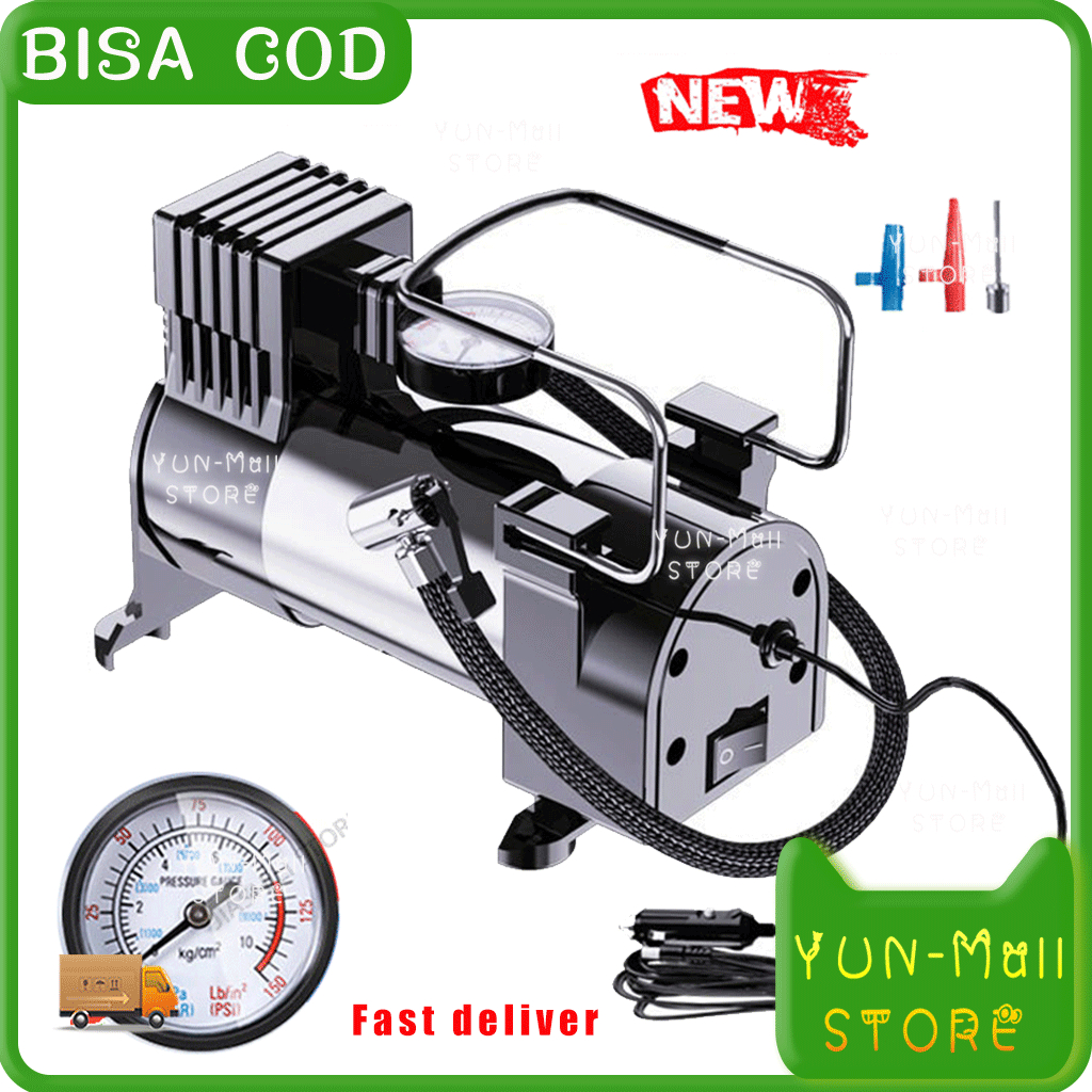 Jual YUN Mall Paket Compressor Mini Listrik Portable pompa angin Ban ...
