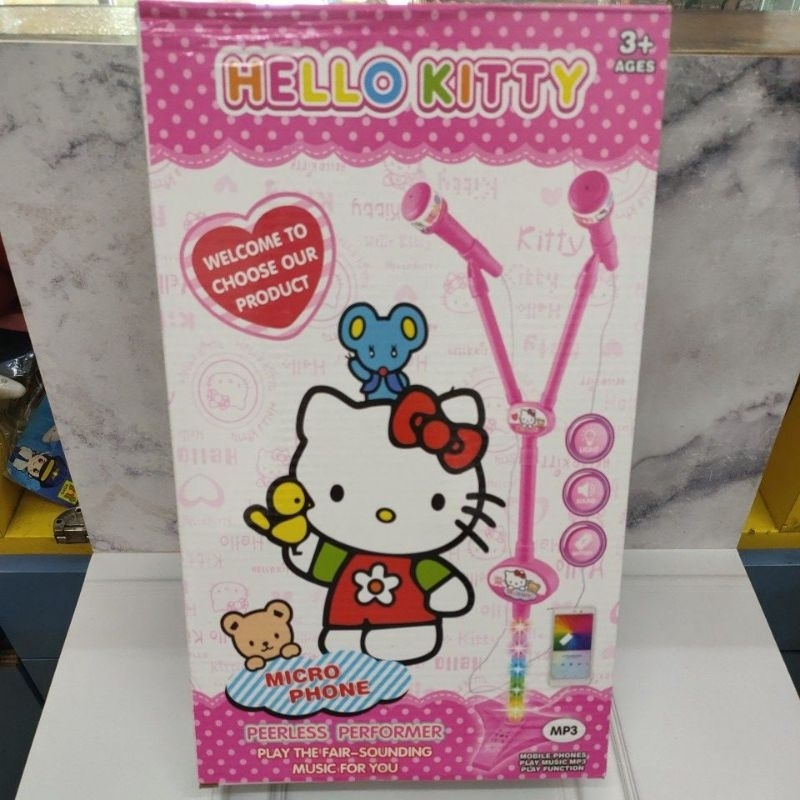Jual 8803A - Mainan Microphone Hello Kitty 2 Mic Micro Phone 110 Cm | Shopee Indonesia