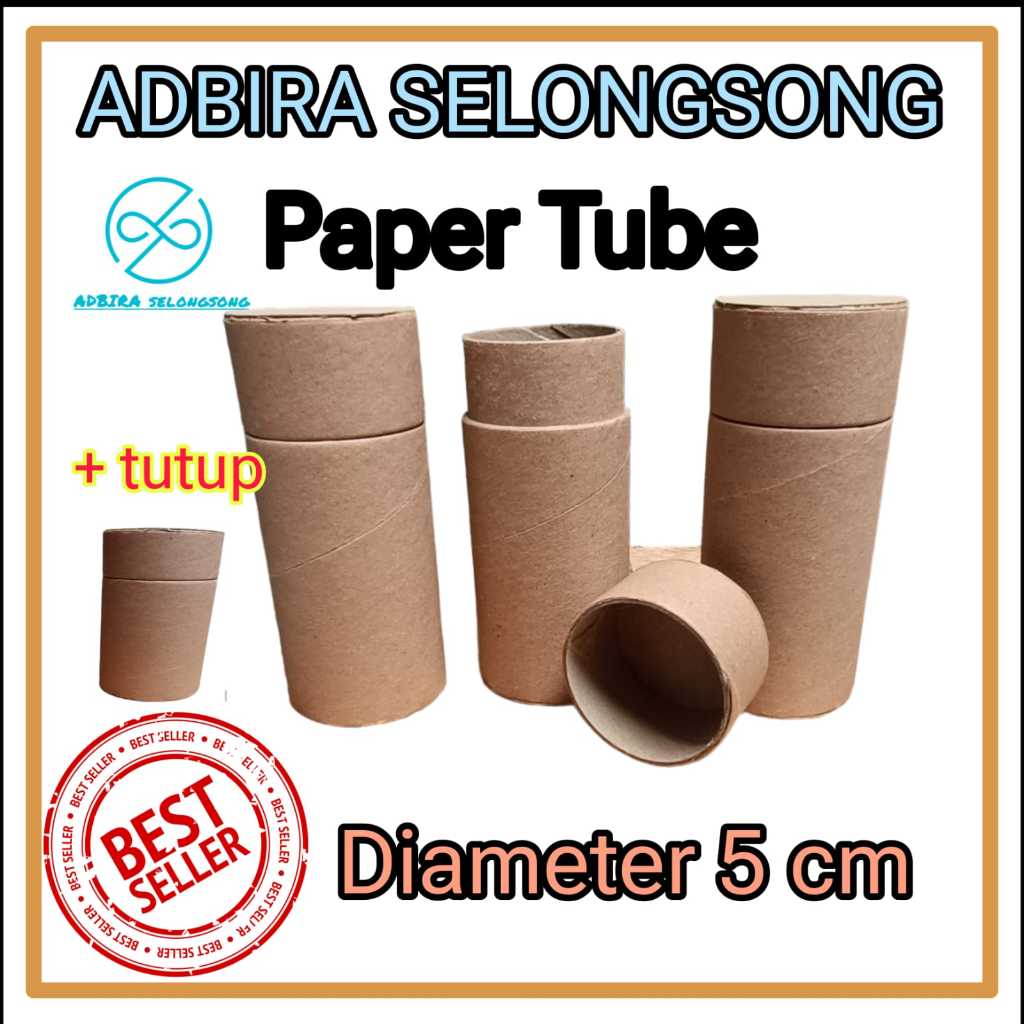 Jual 4.0 cm Paper tube+tutup/papercore/selongsongkertas/tutup/packing ...