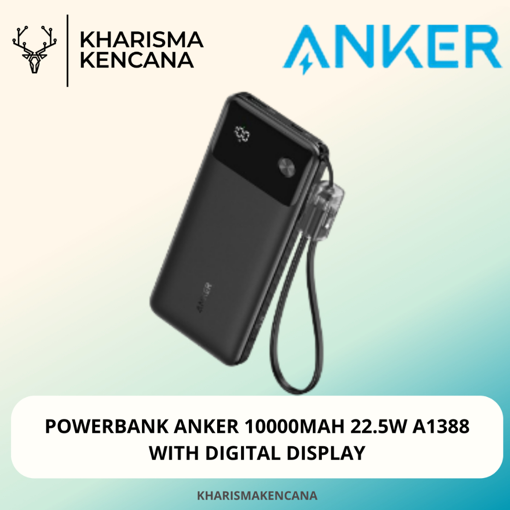 Jual POWERBANK ANKER 10000MAH 22.5W A1257H11 WITH DIGITAL DISPLAY ...
