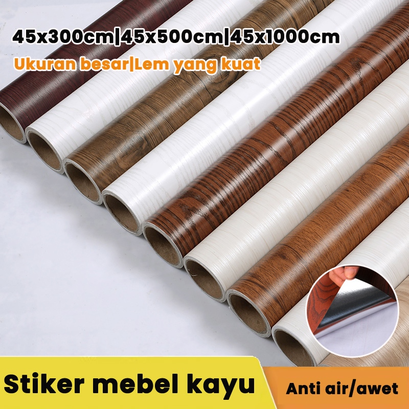 Jual 【COD】stiker meja kayu stiker lemari kayu wallpaper dinding kayu ...