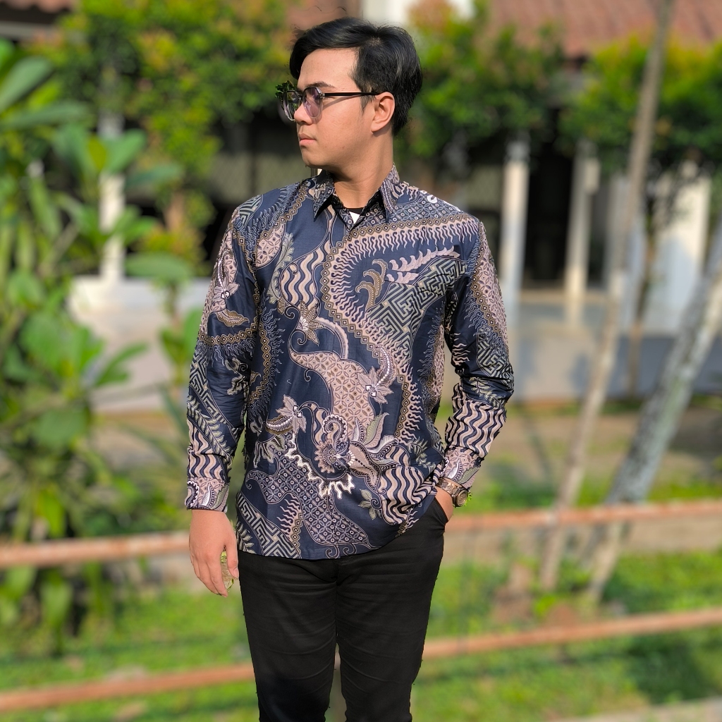 Jual Batik Lengan Panjang Pria Premium Printing Kemuning Mas / Warna ...