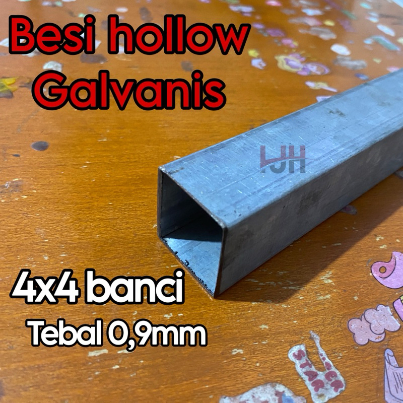 Jual Besi hollow galvanis 4x4 ketebalan 0,9 mm . besi holo kotak ukuran ...