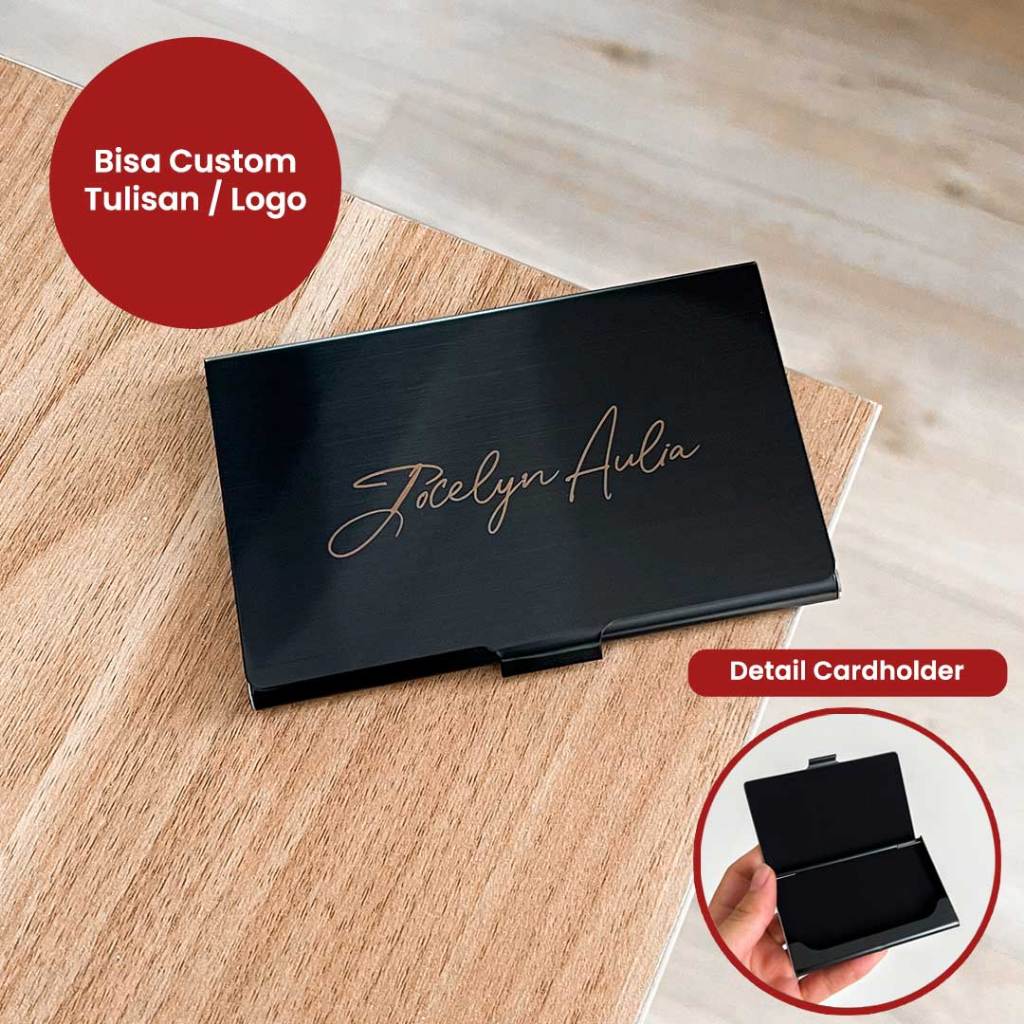 Jual Card Holder Custom Nama Kado Tempat Kartu Nama Custom Tulisan ...