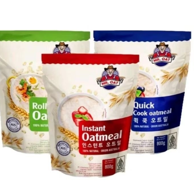 Jual MR. OAT Mister Oat Instan Quick Cook rolled Oats Oatmeal Kemasan ...
