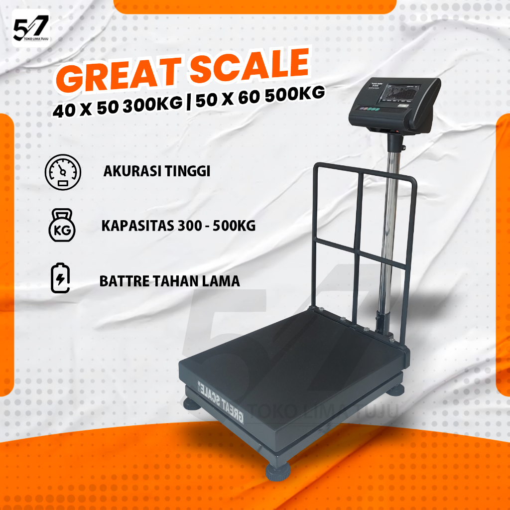 Jual Timbangan Duduk Digital/Timbangan Barang Digital GREAT SCALE A12E Kapasitas 300kg - 500kg ...