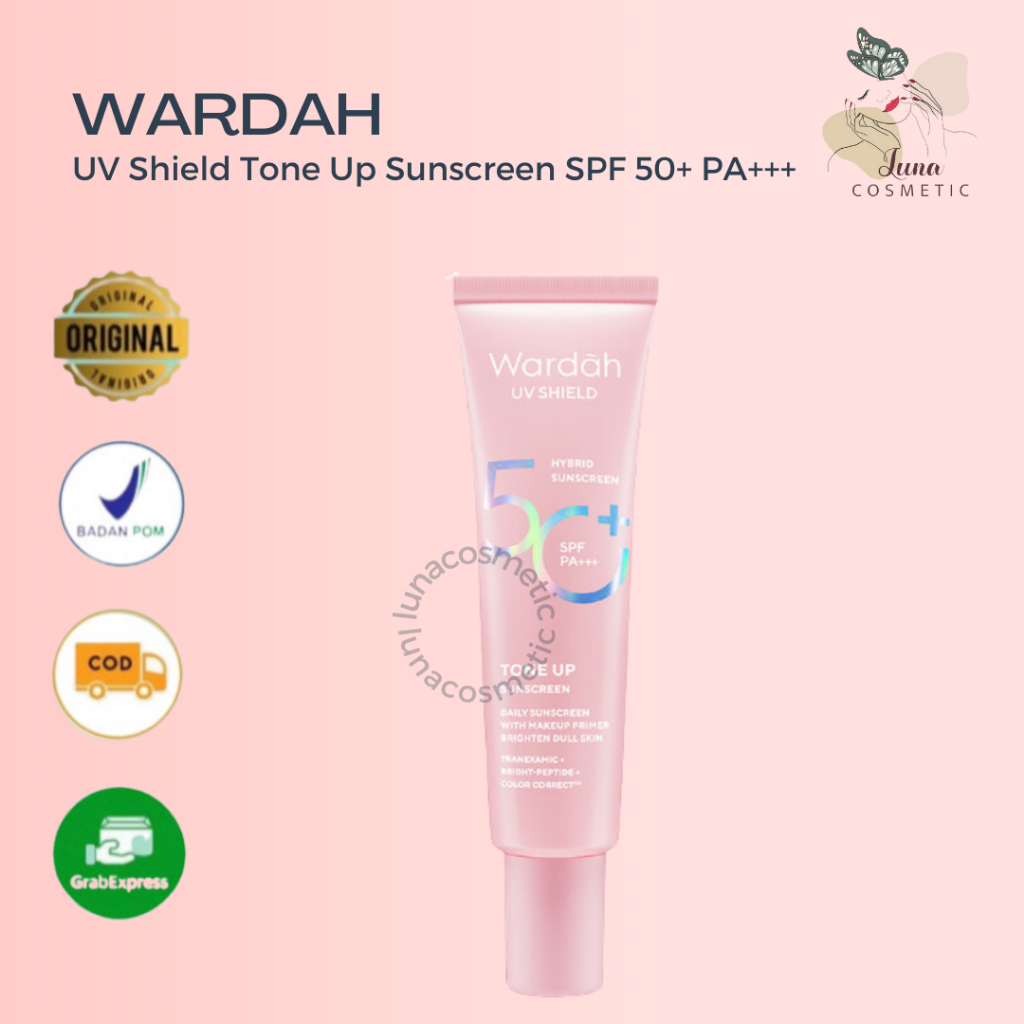 Jual NEW! Wardah UV Shield Tone Up Sunscreen SPF 50+ PA+++ - Sunscreen ...
