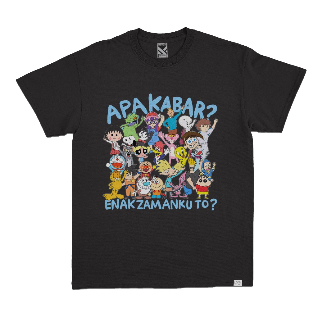 Jual ZeroTwentyTwo Kaos Enak Zamanku Black | T-Shirt Enak Zamanku Pria ...