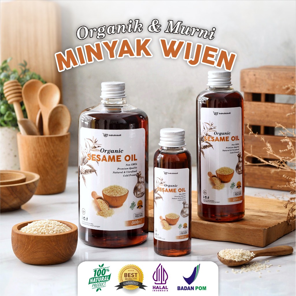 Jual Minyak Wijen Halal Asli 100% Organik Murni Organic Sesame Oil ...
