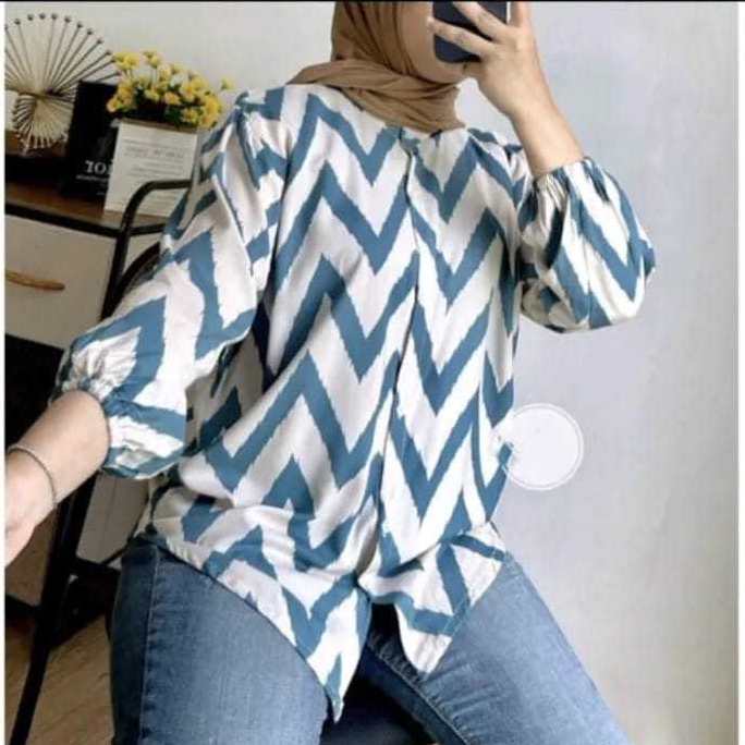 Jual Kemeja Rayon - Atasan Wanita Kekinian - Atasan Wanita Lengan ...