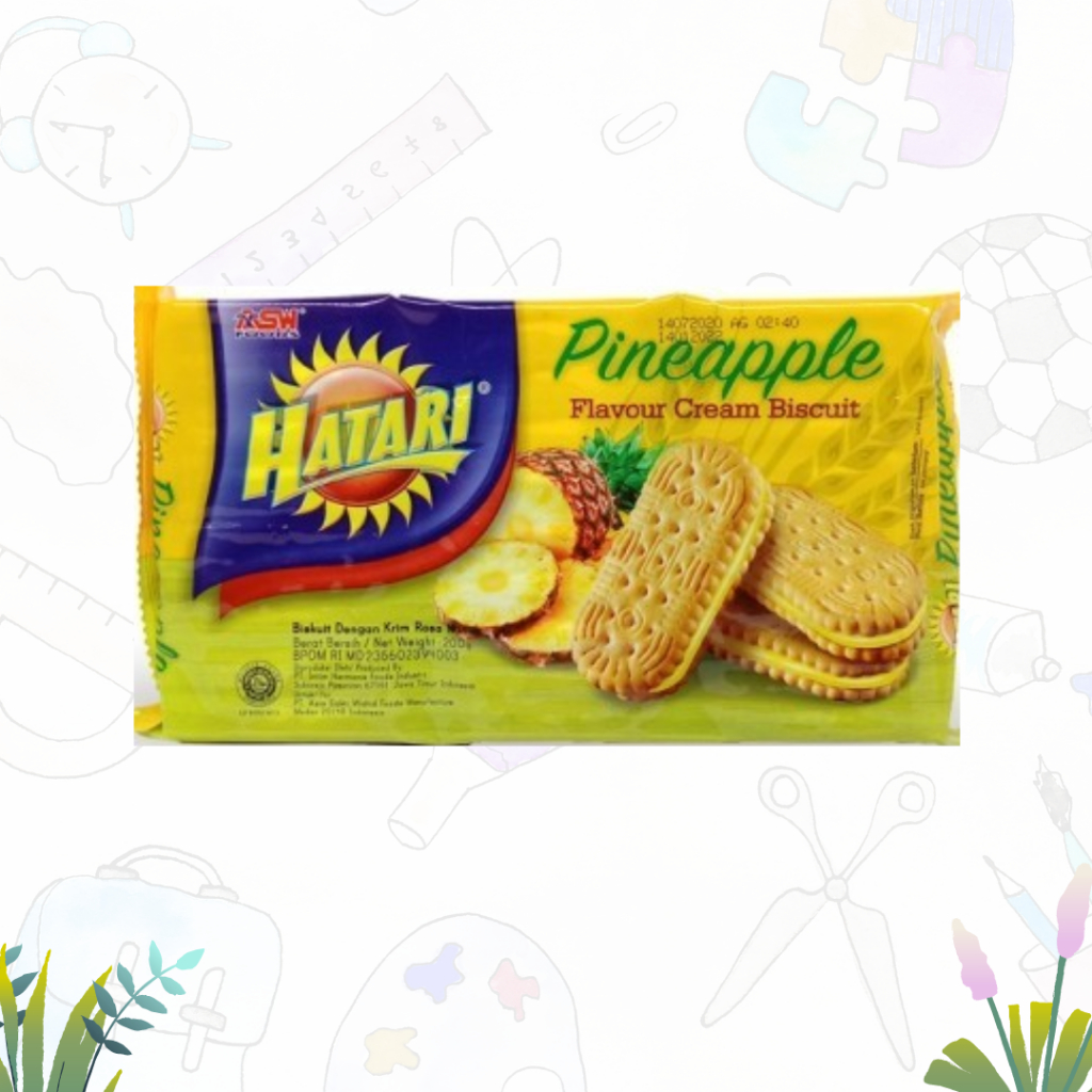Jual Hatari Pineapple Cream Biscuits 190gr (PCS) | Shopee Indonesia