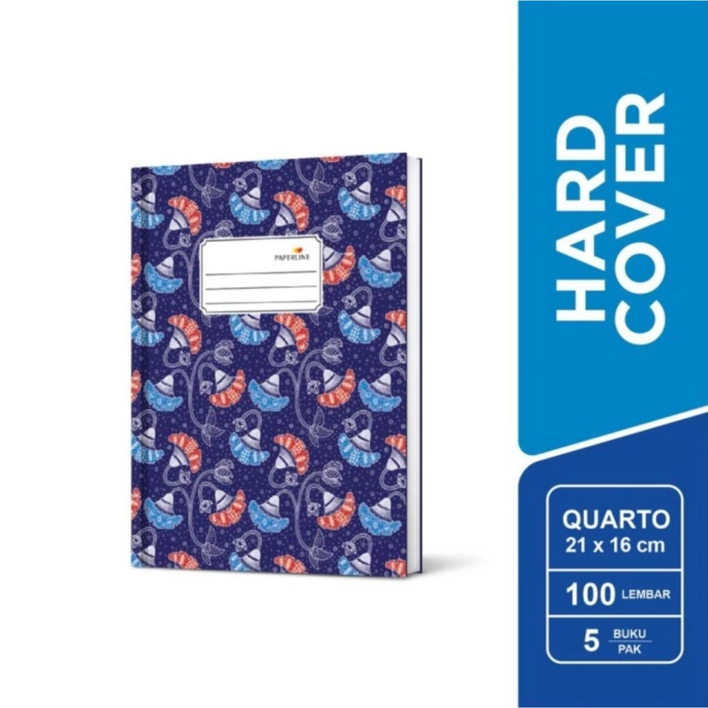 Jual Paperline Buku Tulis HARD COVER Quarto 50 100 200 Lembar A5 Kuarto ...