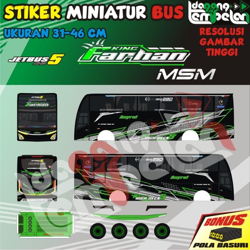 Jual bonus pola basuri # stiker miniatur bus msm # King Farhan # grandpegasus # pinnocio ...