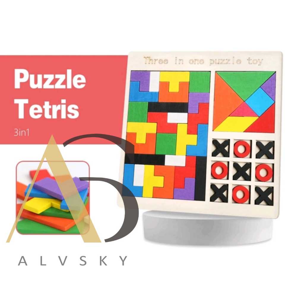 Jual 3 IN 1 MAINAN PUZZLE TETRIS RUSSIAN / MAINAN ANAK PUZZLE TETRIS KAYU TANGRAM | Shopee Indonesia