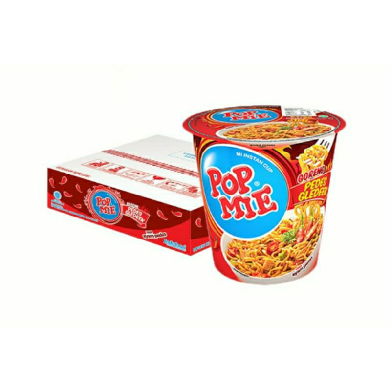Jual Pop mie goreng gledek pedas 1 karton isi 12 pc | Shopee Indonesia