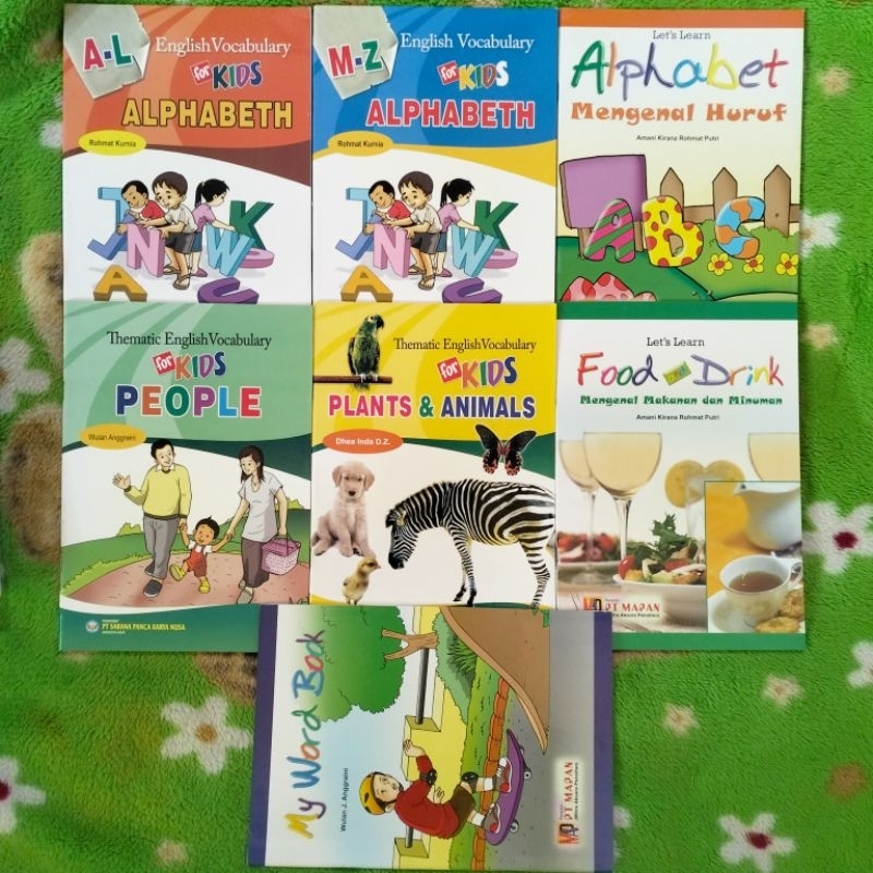 Jual ORIGINAL BUKU THEMATIC ENGLISH VOCABULARY FOR KIDS ALPHABETH A-L M ...