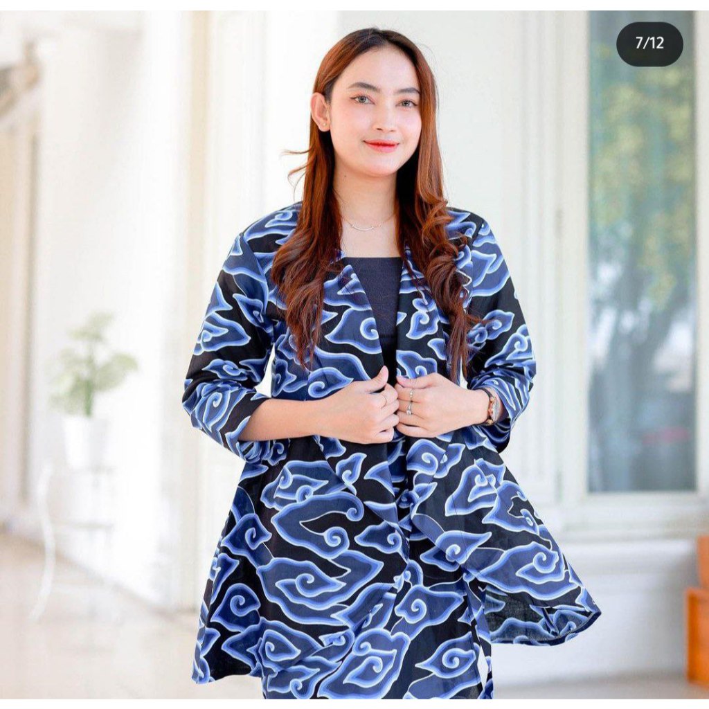 Jual Benang Raja Cardigan Katun Mega Mendung | Shopee Indonesia