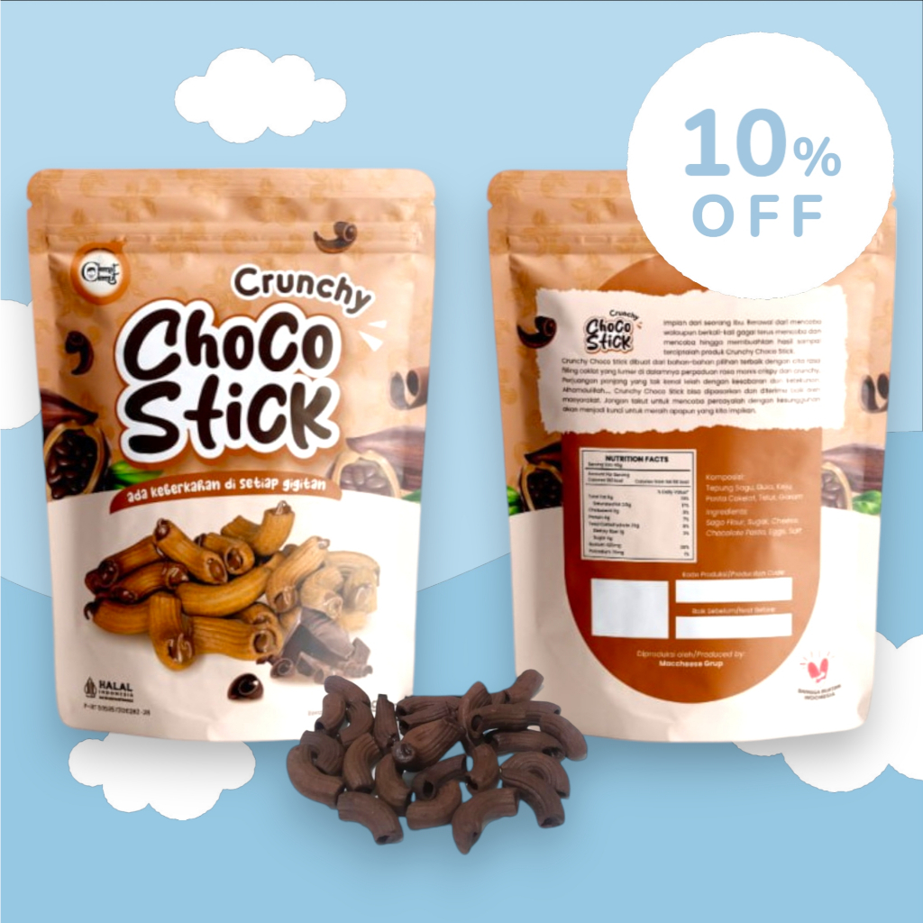 Jual CHOCO STICK COKLAT LUMER 100GR | KERIPIK MACARONI STICK COKELAT ...