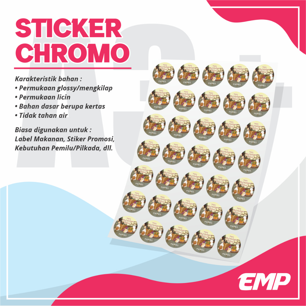Jual Cetak Stiker Cromo (KOTAK/PERSEGI) / Kromo / GRAFTAC A3+ Sticker ...