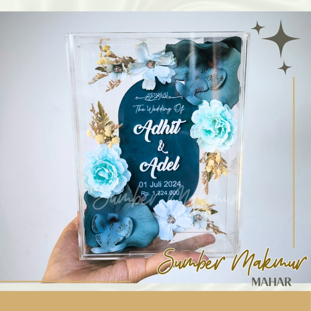Jual Bingkai Mahar Pernikahan / Mahar Akrilik Pernikahan / Mahar Resin ...