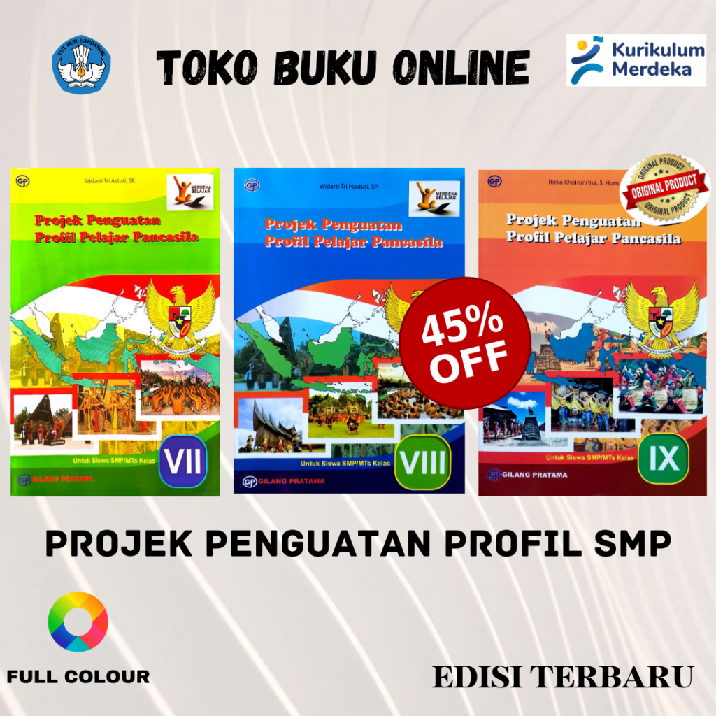 Jual Buku Siswa P5 Projek Penguatan Profil Pelajar Pancasila GP ( Gilang Pratama ) Kelas 7,8,9 ...