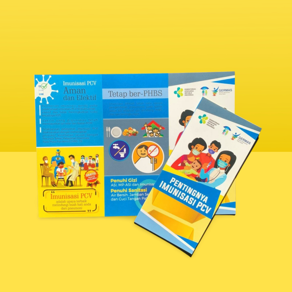 Jual Brosur Kesehatan | Leaflet Pentingnya Imunisasi PVC | Jadwal dan ...
