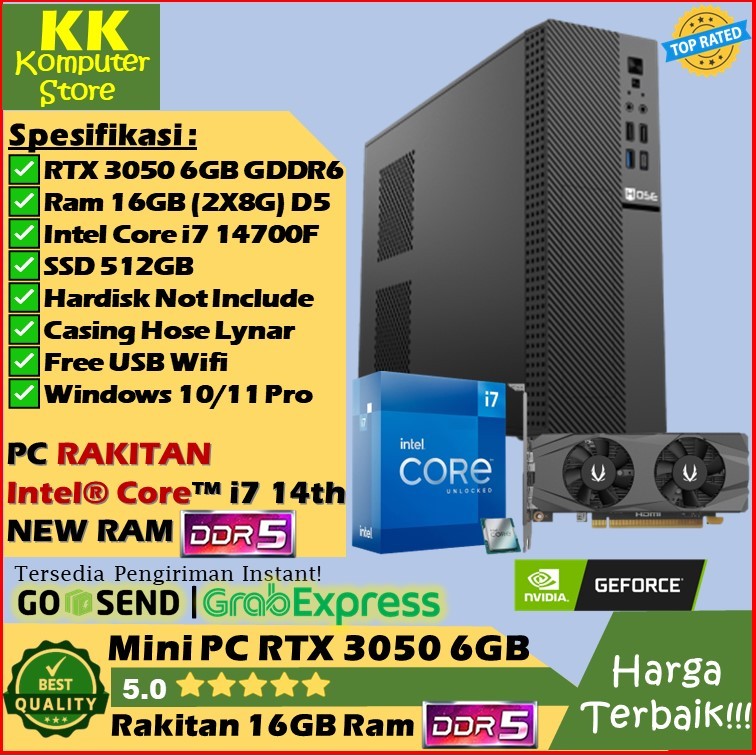 Jual mini pc gaming core i7 14700 | rtx 3050 6gb |ram 16gb d5 [ mini pc ...