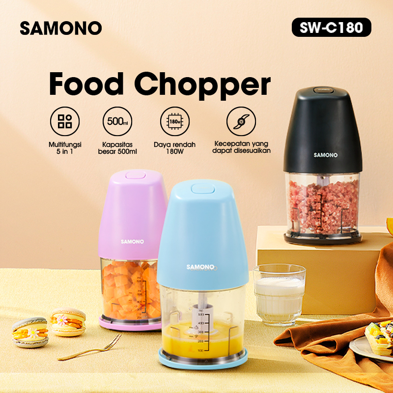 Jual SAMONO Food Chopper SW-C180 500ML Penggiling Daging SWC180 / Food ...