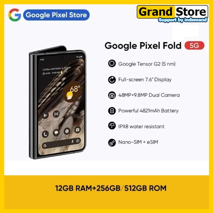Jual Google Pixel Fold US Version Tensor G2 Display Oled 2023Hz 48MP | Shopee Indonesia