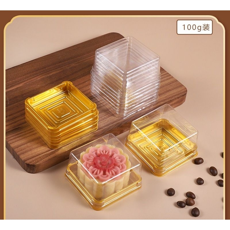 Jual 50SET tray mooncake kotak tray mika mooncake kue bulan pia mochi | Shopee Indonesia
