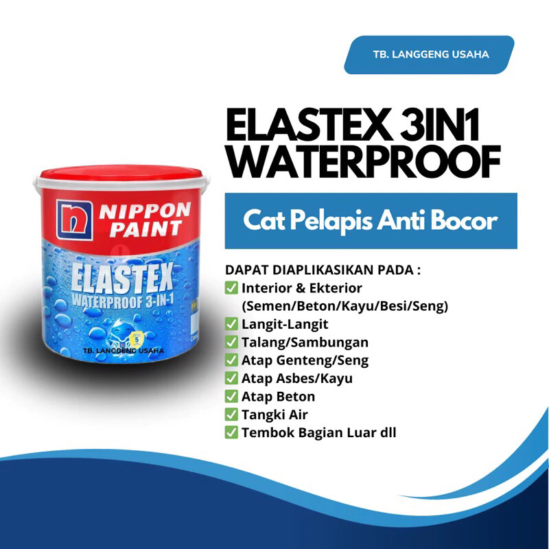 Jual Elastex 4kg Cat Tembok Dinding Interior Eskterior Anti Jamur ...