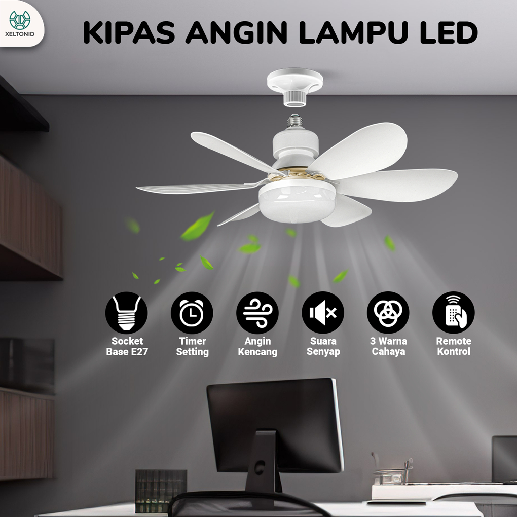 Jual Lampu LED Kipas Angin Baling Ceiling Fan with Light and Remote ...