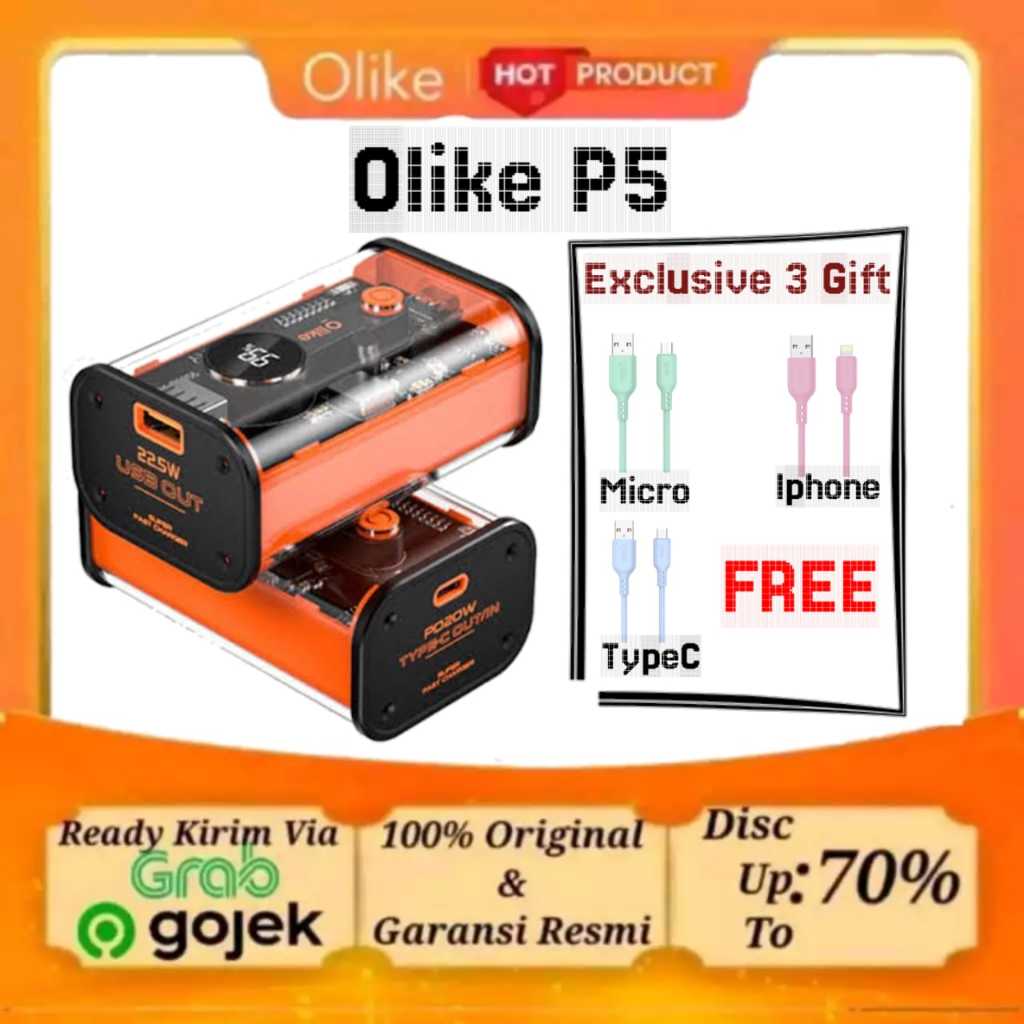 Jual Olike Powerbank P5 10000 mAh Powerbank Fast Charging LED battery ...