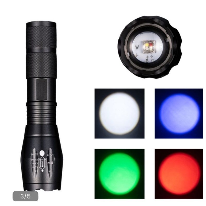 Jual Sinter senter led 4in1 Warna warni Putih kuning orange hijau Biru ...