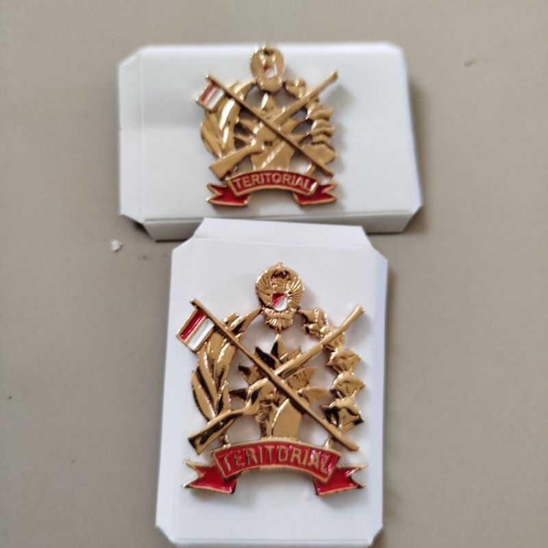 Jual brevet wing pin teritorial besar kecil pdh tni ad | Shopee Indonesia