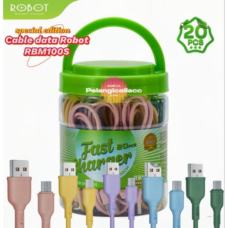 Jual KABEL DATA ROBOT SPECIAL EDITION RBM100S MACARON/CHARGER CABLE DATA ROBOT RBM100 ORIGINAL ...