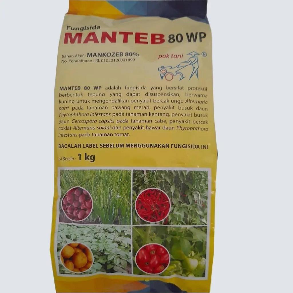 Jual Manteb 80WP 1kg Fungisida Bahan Aktif Mankozeb 80% Pak Tani Untuk ...