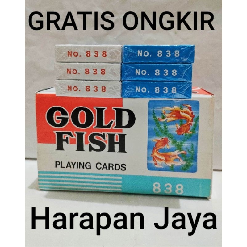 Jual Kartu Remi GOLD FISH Original Per Lusin ( ISI 12 SET KARTU ...