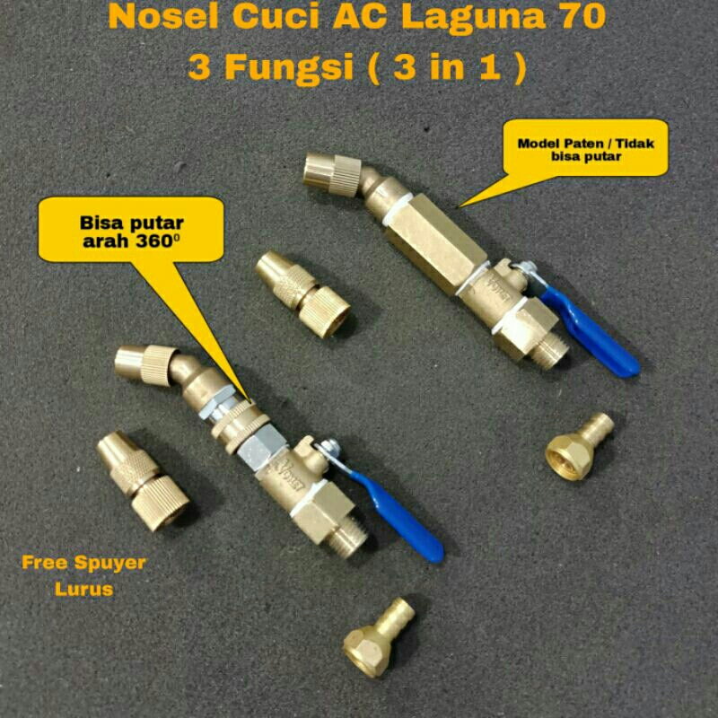 Jual Nosel Cuci AC UNIVERSAL 3in1Bengkok - Nozzle Cuci AC serbaguna Jet ...