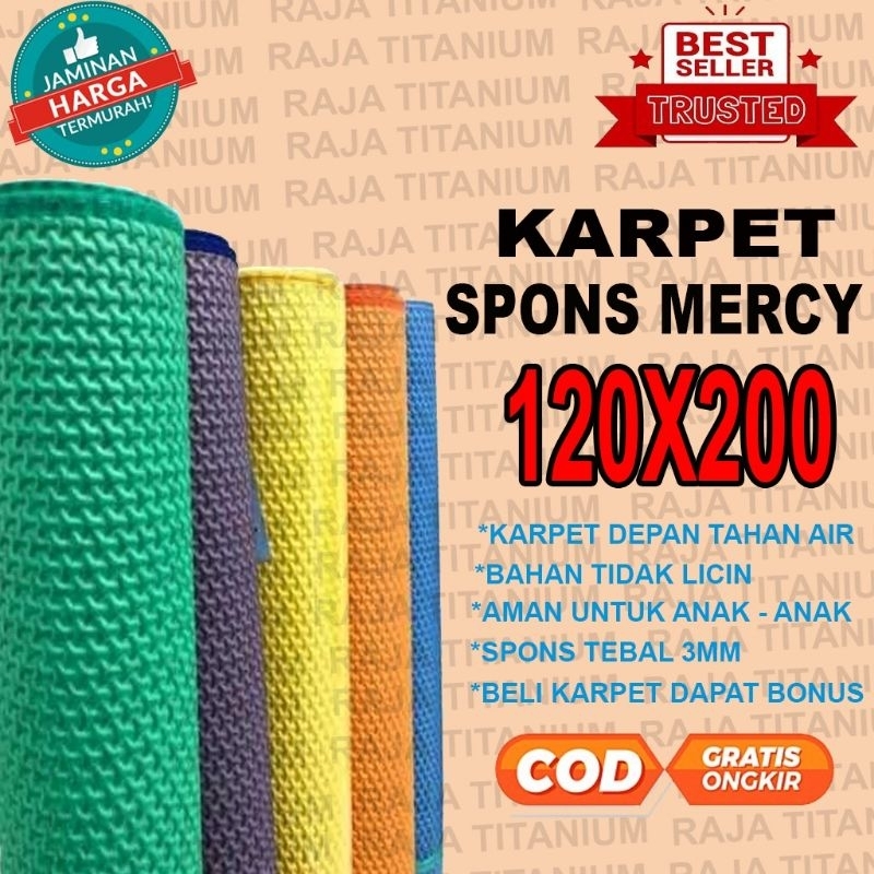 Jual KARPET SPONS POLOS JUMBO TIKAR BENTOL KARPET LANTAI MERCY KARPET ...