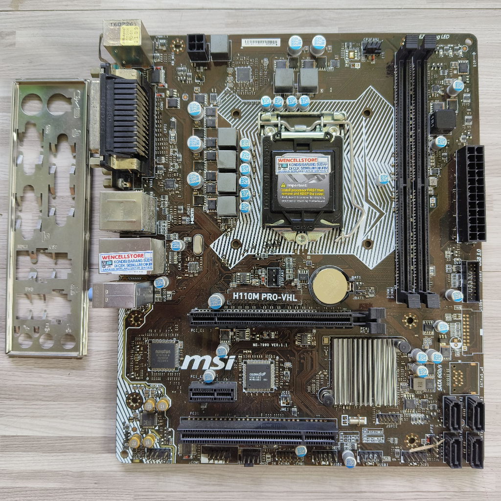 Jual MAINBOARD MSI H110M PRO-VHL LGA 1151 DDR4 GEN6 & GEN7 MICRO ATX ...