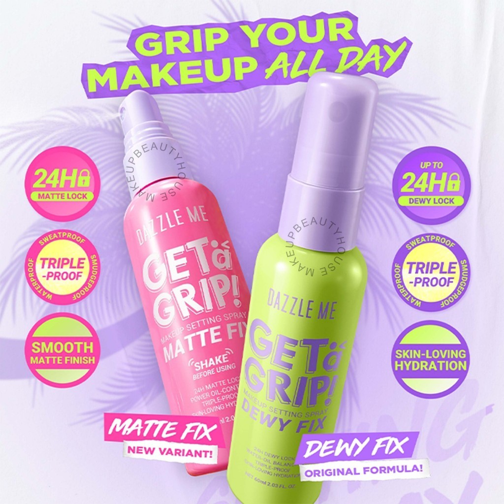 Jual DAZZLE ME Get a Grip Makeup Setting Spray | Dazzle Me Skin Stay ...