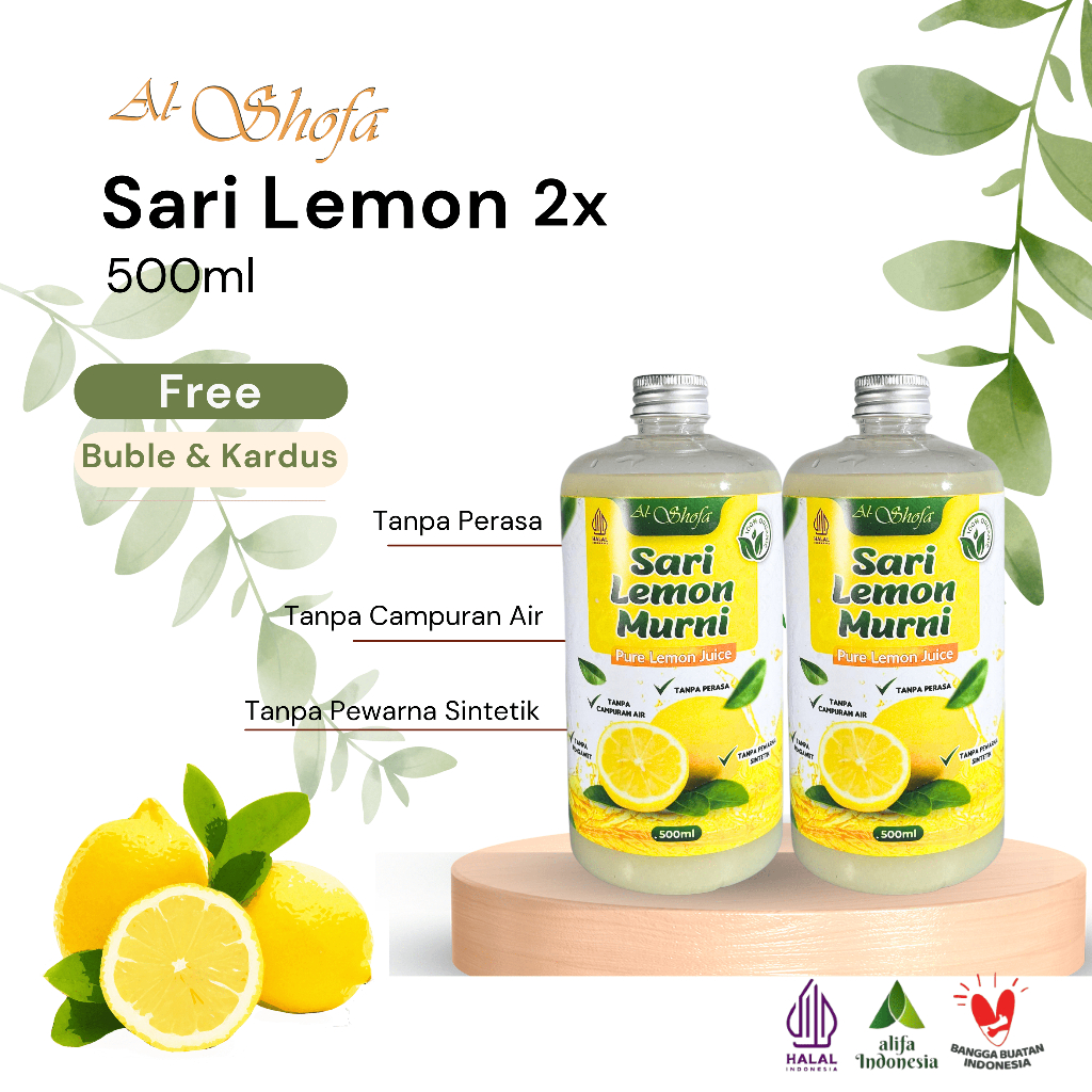 Jual Sari Lemon 500ml x 2 by Al Shofa | Shopee Indonesia
